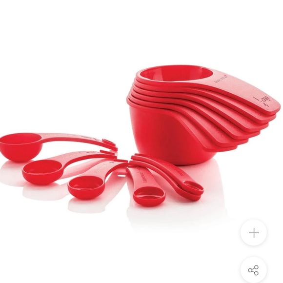 Tupperware | Kitchen | Nwttupperware Measuring Mates 2 Piece Set In Red ...